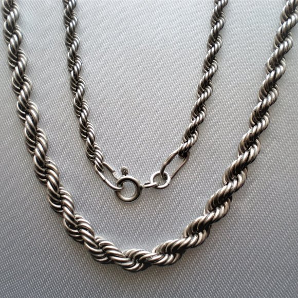 Jewelry | Vintage Russian Russia Silver 875 Graduated Twisted Rope ...